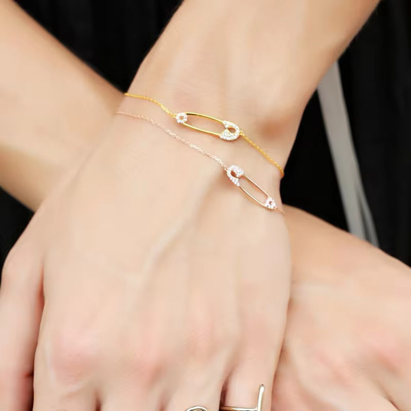 Jual "safety pin bracelet" Gelang Tangan Wanita Model Peniti Permata ...