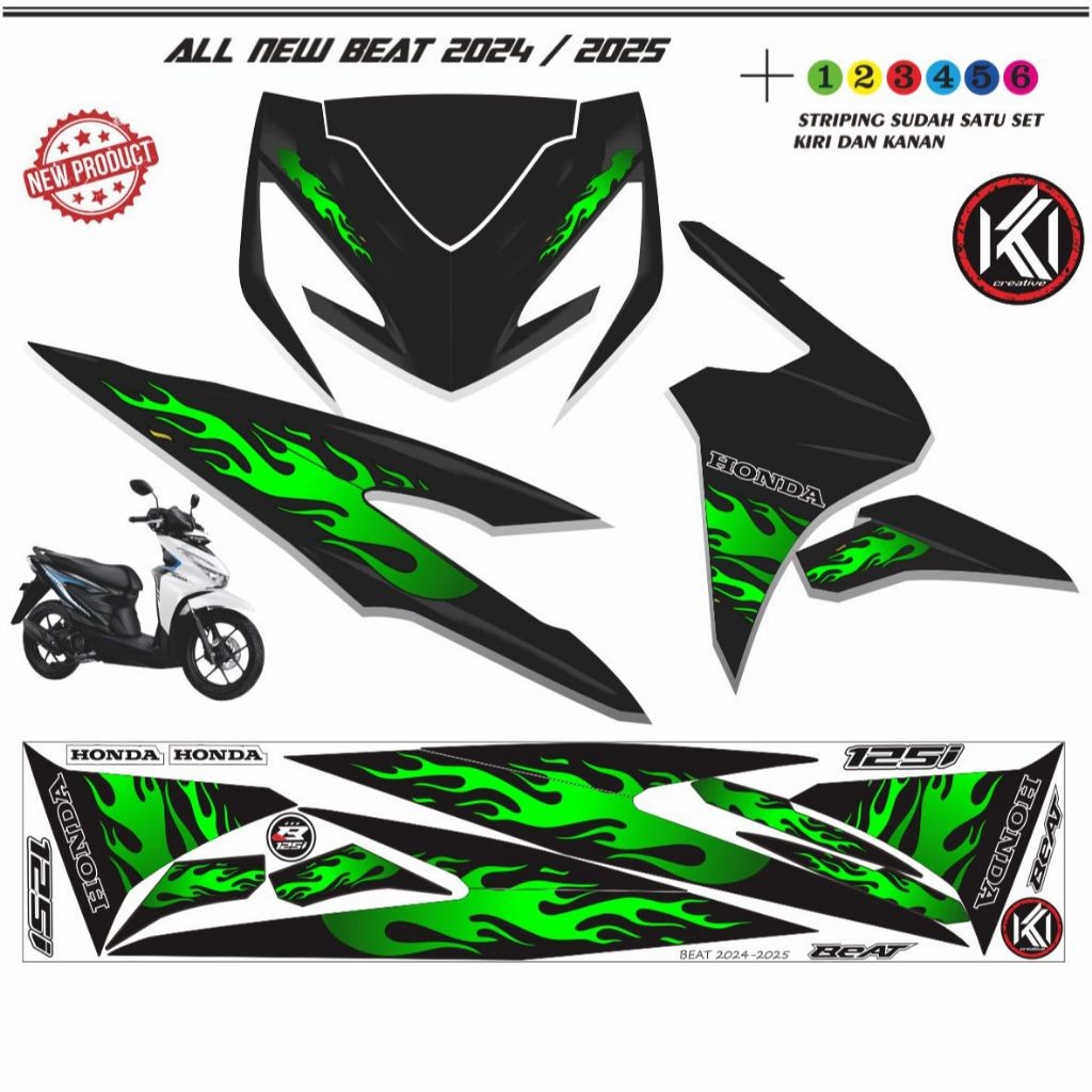 Jual VARIASI MOTOR STRIPING STICKER NEW MOTIP API SIMPEL DAN ELEGAN ...