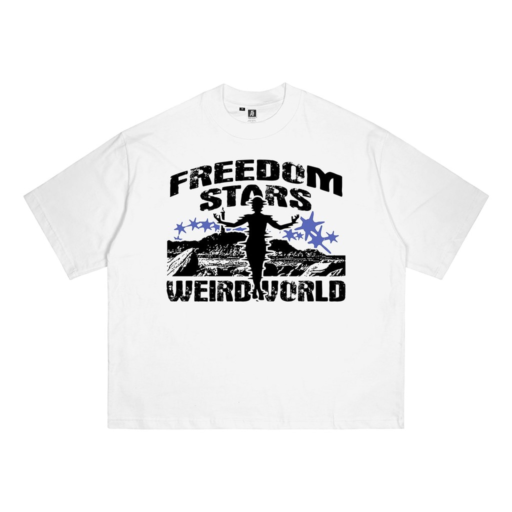 Jual HLPD WeirdWorld | Baju Kaos | T shirt | Boxy Tee - Freedom | Shopee Indonesia