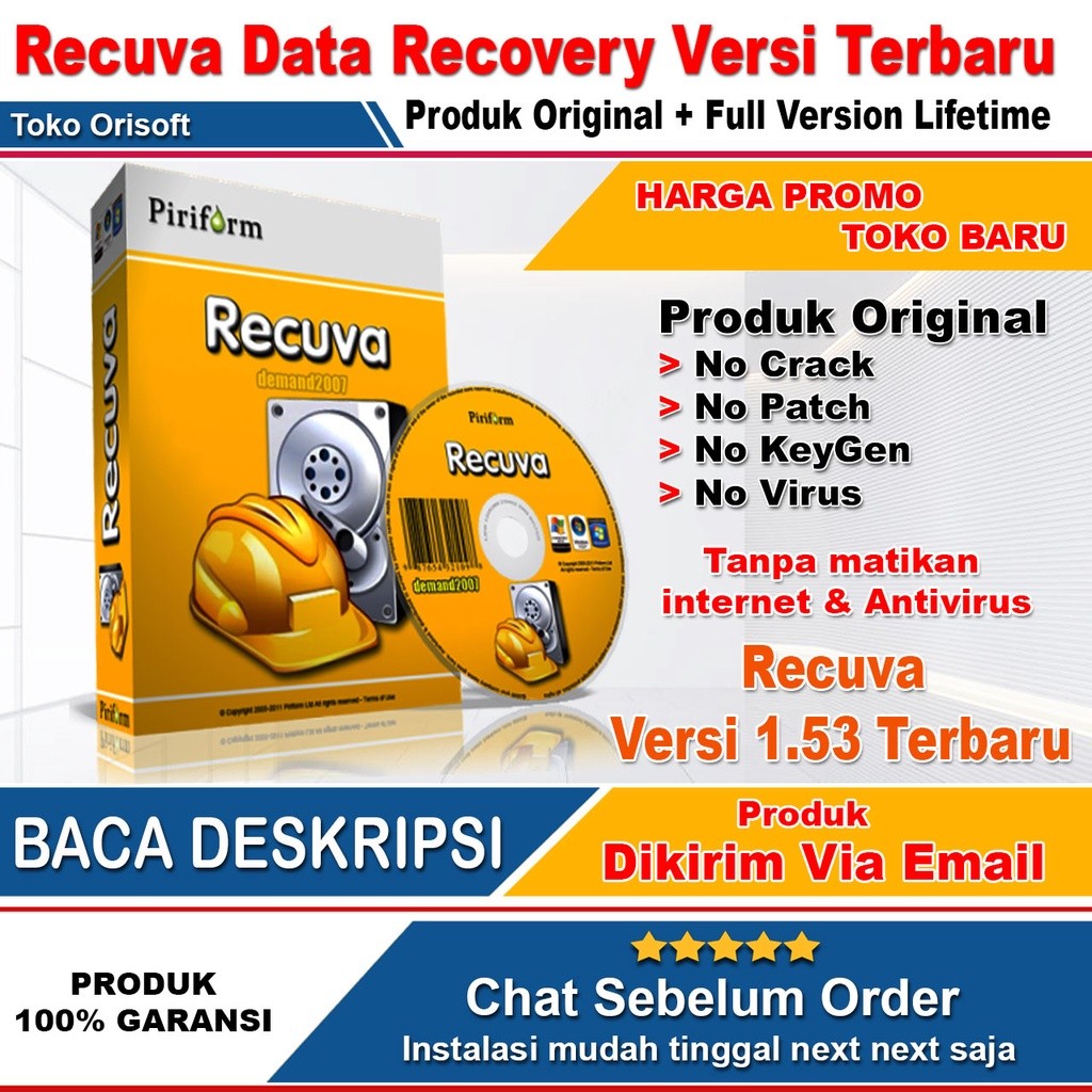 Jual Lisensi Recuva File Data Recovery 2024 Terbaru Full Version Lifetime | Shopee Indonesia