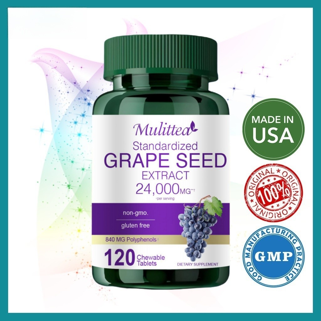 Jual Mulittea Grapeseed Extract Chewable Tablets Beauty whitening ...