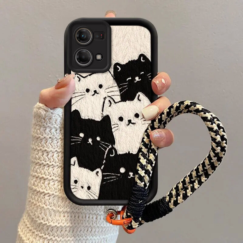 Jual case Oppo Reno 8 5G terbaru 2025 Kucing hitam putih Kartun Avatar ...
