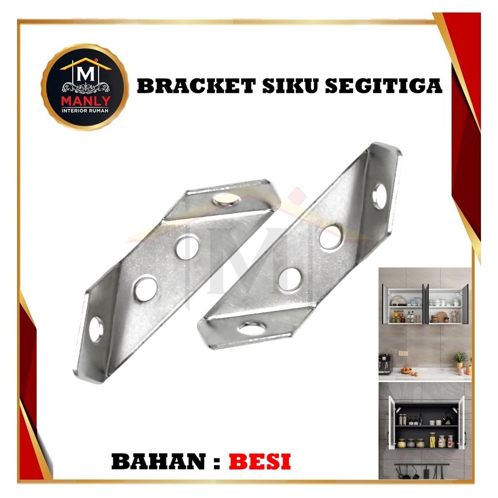 Jual Bracket Sudut Siku Plat Besi Segitiga Ambalan Konektor Kayu ...