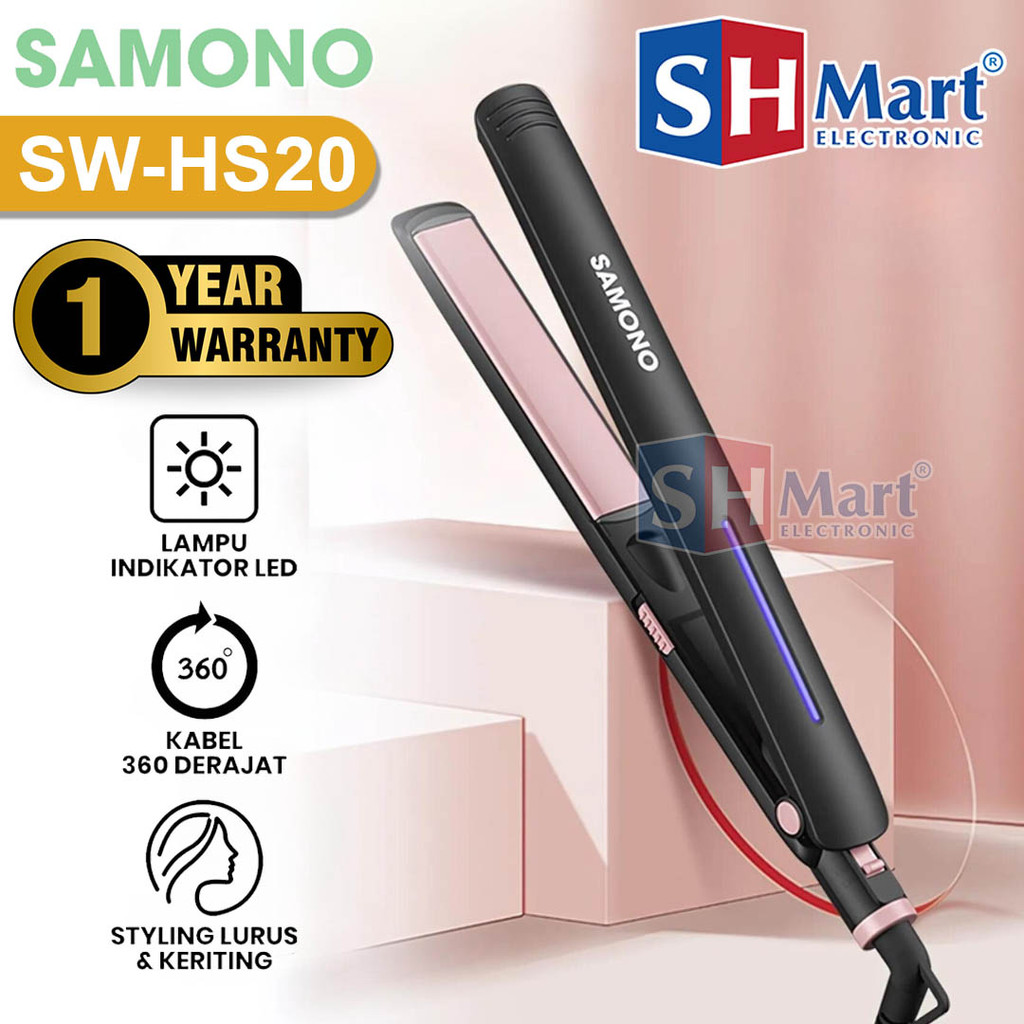 Jual Samono Catokan Rambut SW-HS20 / Profesional Lurus dan Keriting LED ...