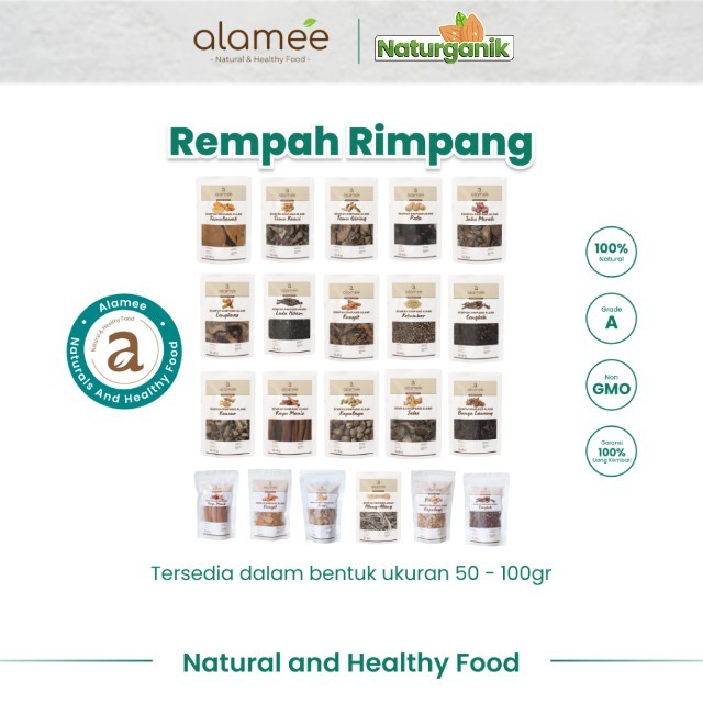 Jual ALAMEE Bumbu Rimpang Temulawak Kayu Manis Jahe Kunyit Lada Hitam ...