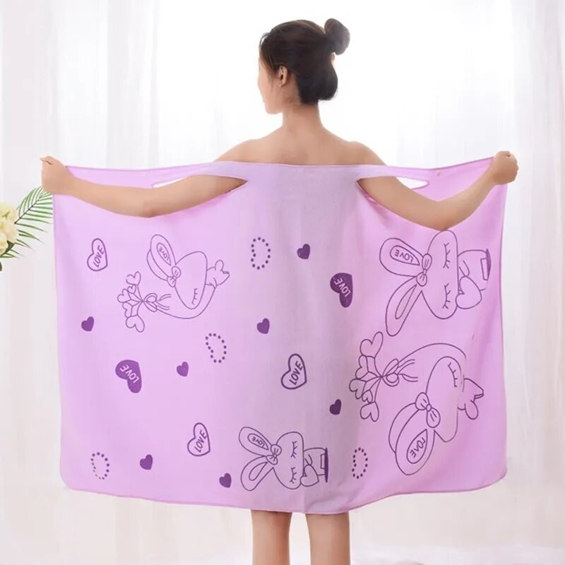 Jual Wonderlife Women Quick Dry Magic Bathing Towel Spa Bathrobes Wash ...