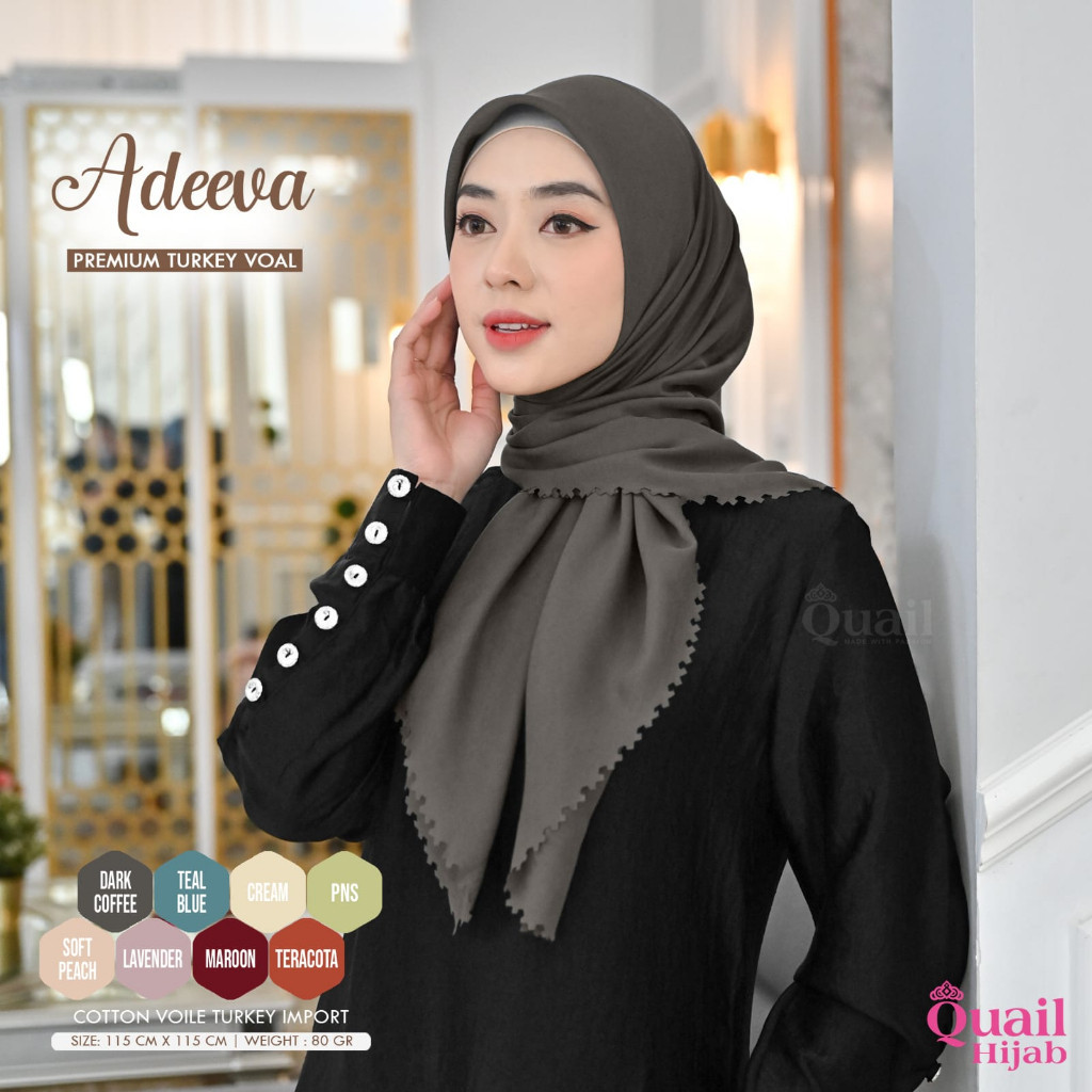 Jual Adeeva Premium Turkey Voal original Quail hijab Wanita Size Sesuai FOTO | Shopee Indonesia