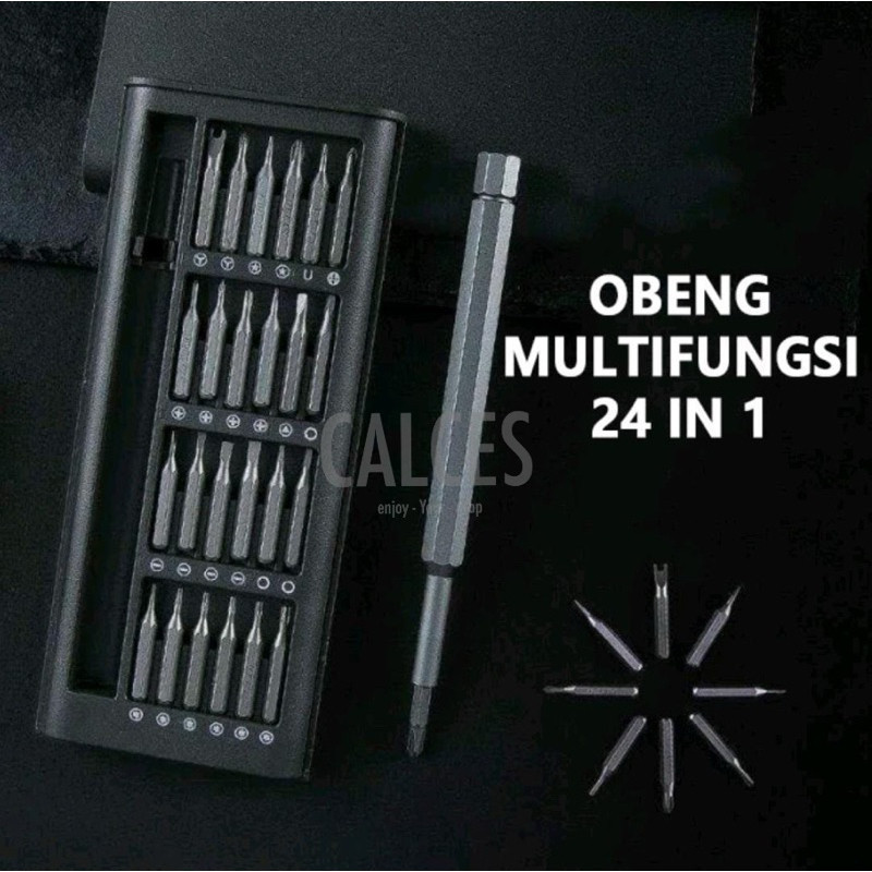 Jual [CALCES] Obeng Set 24 in 1 Screwdriver Kit Hardware Tools / Obeng ...