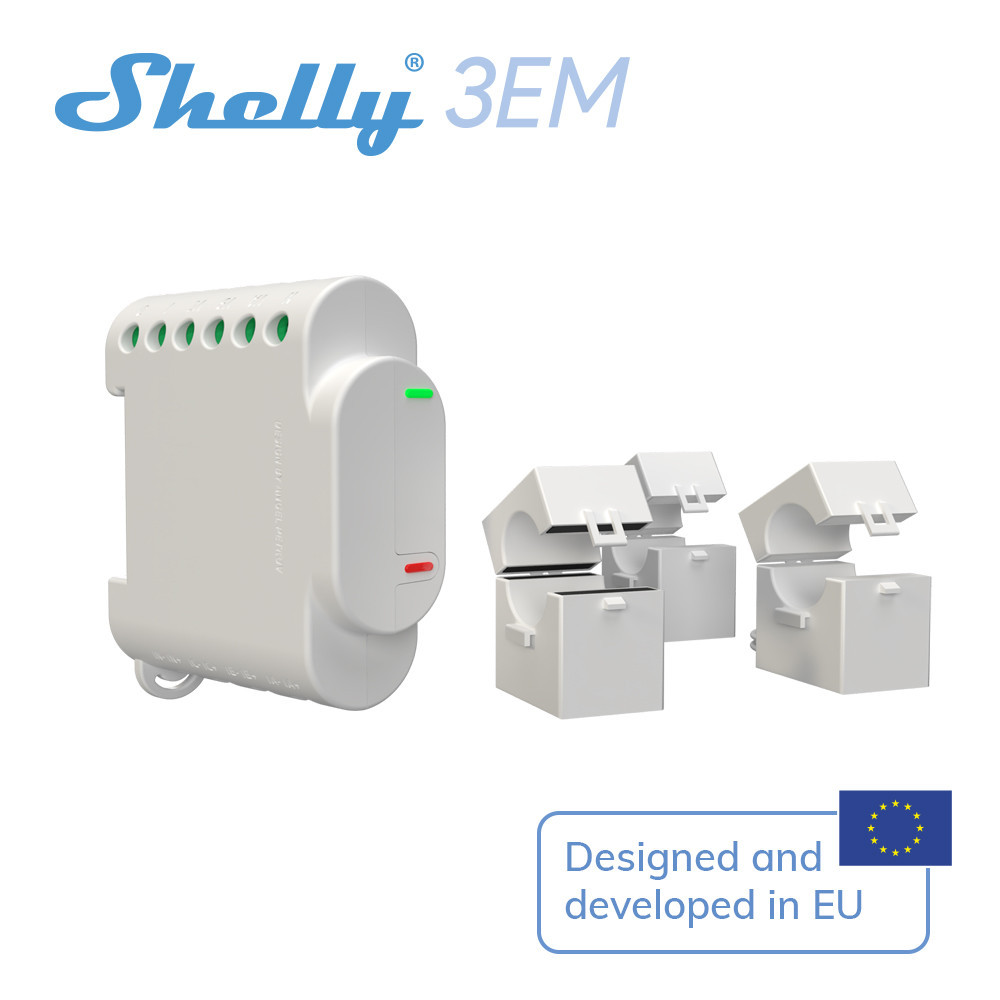 Jual Shelly 3EM WiFi-operated 3 Phase Energy Meter Contactor Control ...