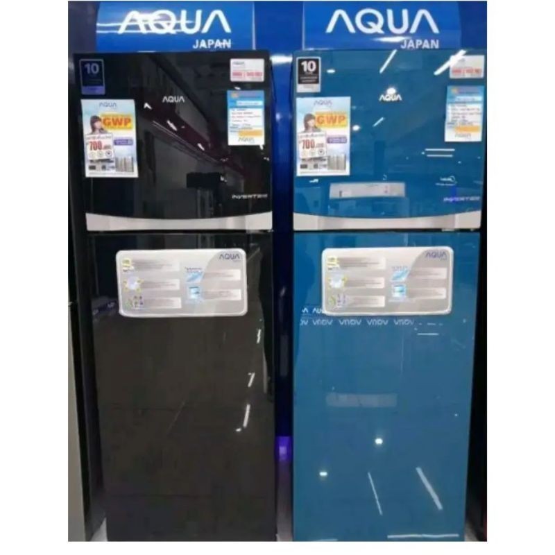 Jual kulkas aqua 2 pintu aqr d275 wbk inverter asi room | Shopee Indonesia