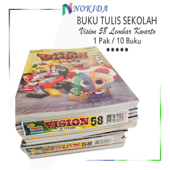 Jual Nokida Buku Tulis Vision 58 Lembar [1 Pack] / Buku Tulis Sekolah ...