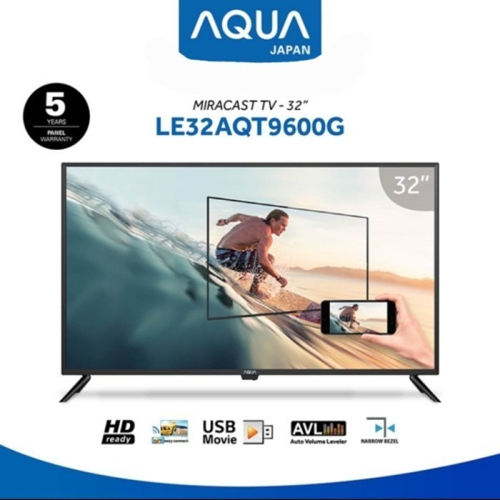 Jual AQUA LE32AQT9600G Led Digital TV 32 Inch Miracast DVB-T2 TANPA SET ...