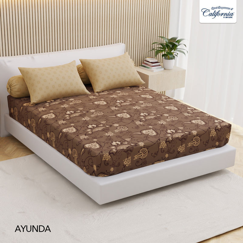 Jual CALIFORNIA Sprei King Fitted Bantal 4 180x200 Ayunda | Shopee ...