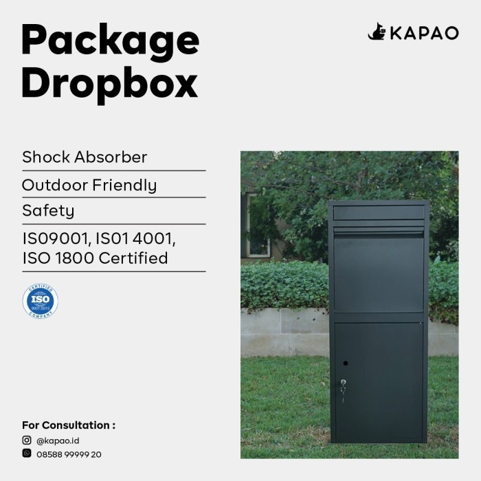 Jual Kotak Paket dan surat Kapao tempat simpan paket - Hitam depan ...