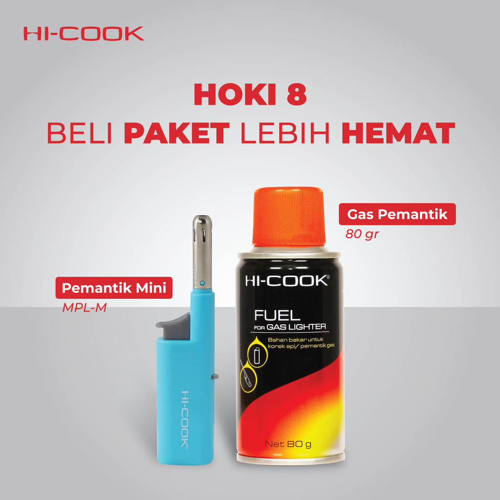 Jual Paket Hoki 8 - Hi-Cook Gas Lighter MPL-M + Gas Pemantik Hi-Cook 80 ...
