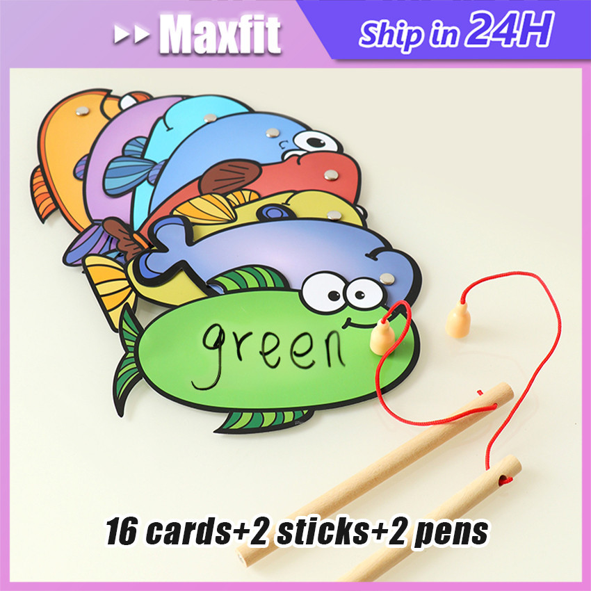 Jual Mainan Pancing Anak Mancing Ikan Magnet Kayu Pendidikan Edukasi ...