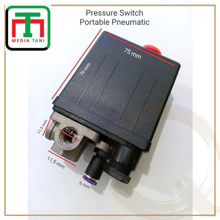 Jual Pressure Switch Kompresor Angin Portable/otomatis 4way 1/4 Hp Type ...