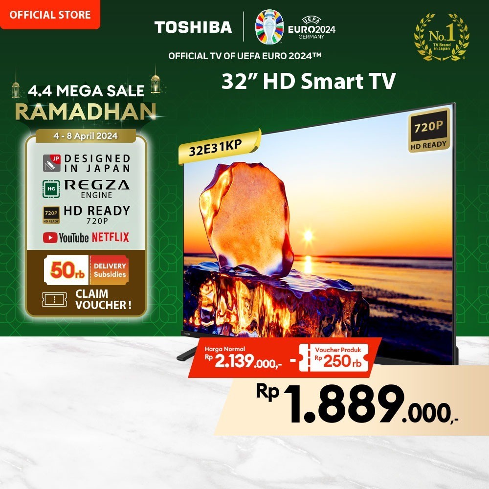 Jual [KHUSUS ONLINE] Toshiba TV 32" HD Smart TV - WIFI Netflix/Youtube ...