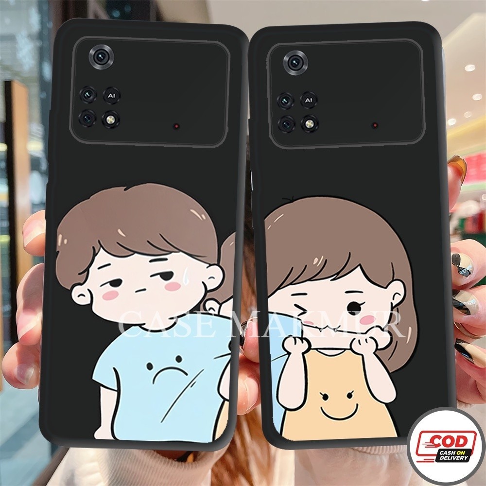 Jual [FMM21] Shockproof Case Couple Xiaomi Poco M4 pro - Casing redmi ...