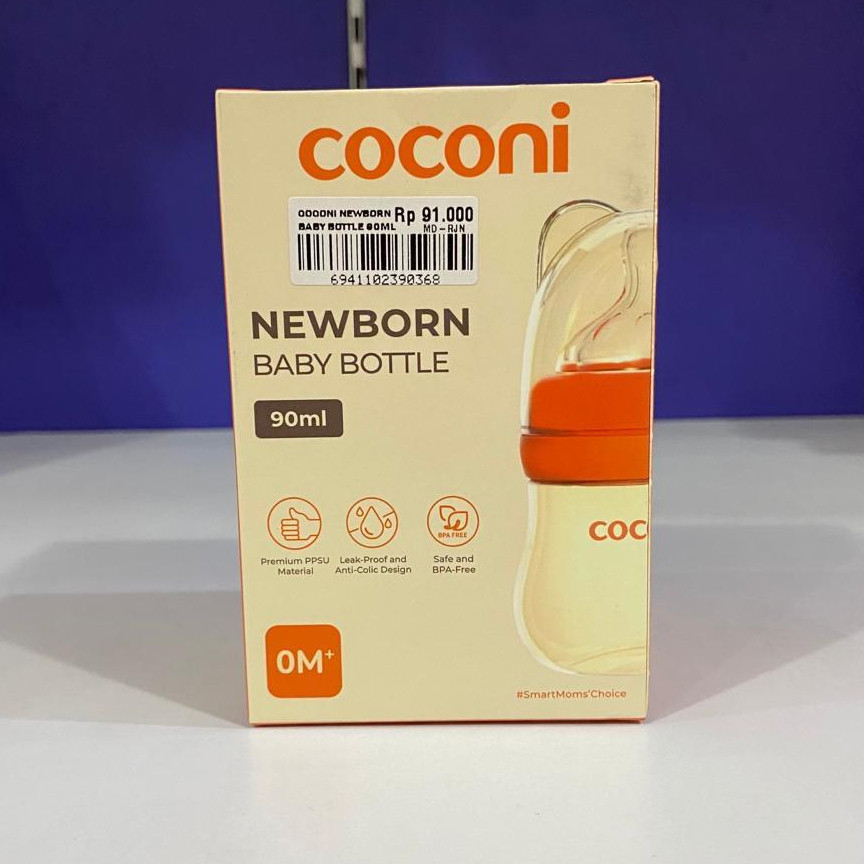 Jual Coconi Newborn Baby Bottle 90ml Wide neck | Botol Susu Dot Bayi 90ml | Shopee Indonesia