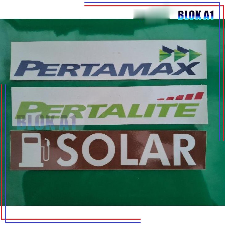 Jual Sticker BBM Box Pom Mini Tulisan Pertalite Pertamax Solar Stiker ...