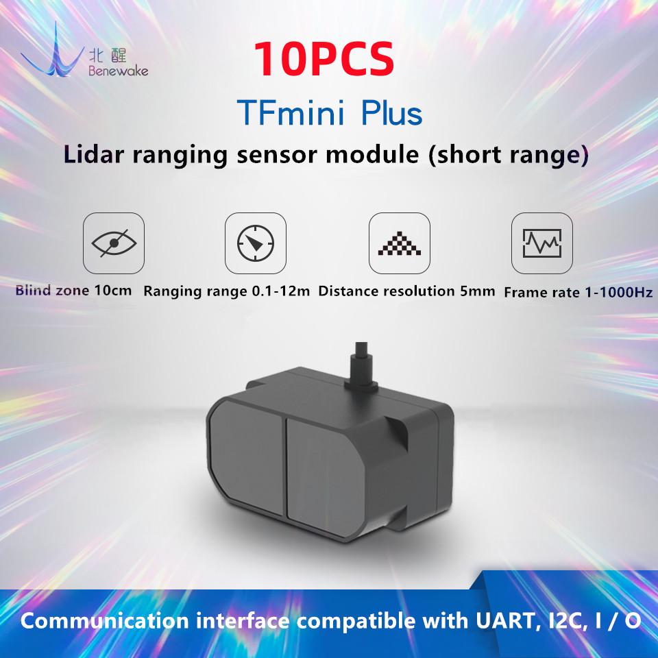 Jual 10PCS TFmini Plus LiDAR Module Benewake TOF 12m IP65 Micro single point TOF short distance ...