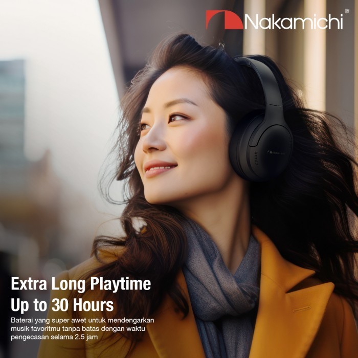 Jual Nakamichi OW1500ANC Active Noise Cancelling Wireless Headphone ANC HD - Hitam | Shopee ...