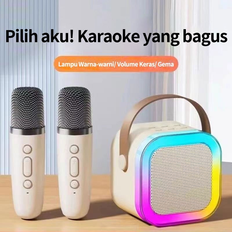 Jual K12 Speaker dengan 2 Mic Karaoke/Speaker Bluetooth Portable Streo ...