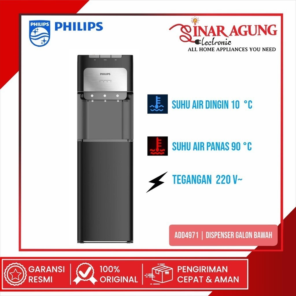 Jual PHILIPS ADD4971 / ADD-4971 DISPENSER GALON BAWAH - HITAM | Shopee ...