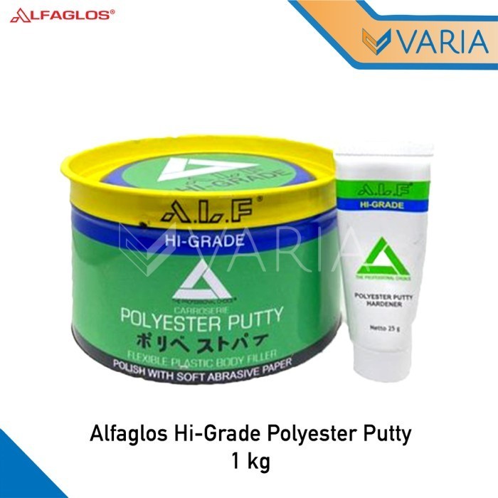 Jual Alfaglos Hi-Grade Polyester Putty 1 kg Dempul Kayu Plastik Body ...
