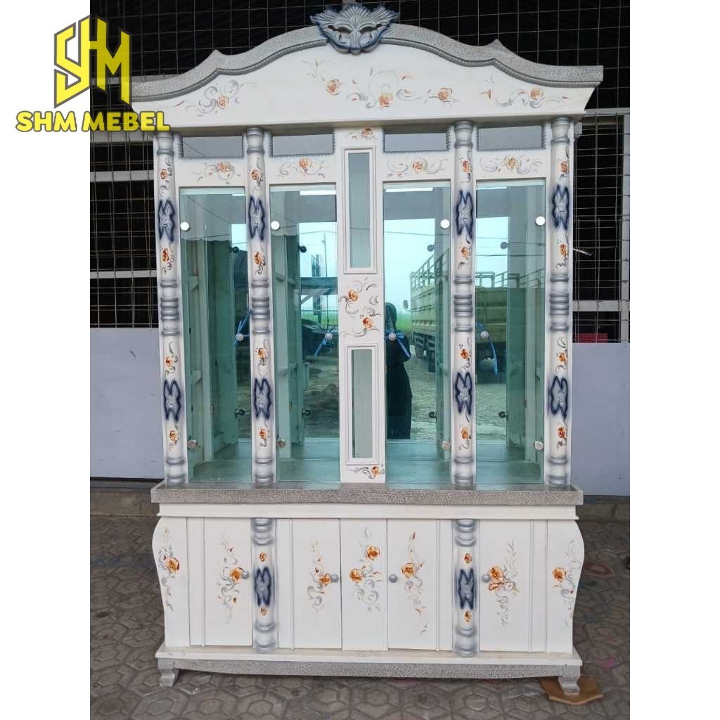 Jual MURAH Buffet Kristal Minimalis 4 Pintu / Lemari Hias / Bufet ...