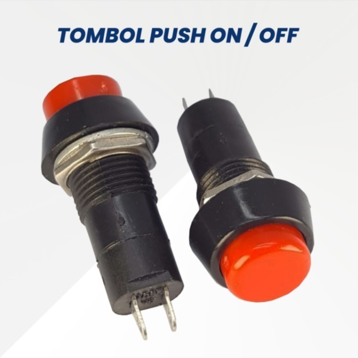Jual Saklar Push On Off Toggle Switch Button Tombol Bulat 2 Kaki Pin Tekan 1 Kali On Tekan Lagi ...