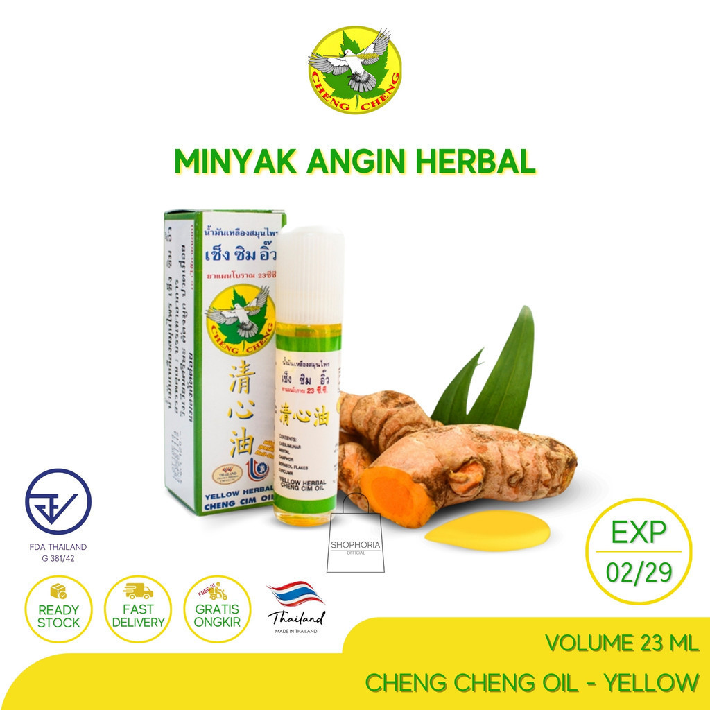 Jual Cheng Cheng Oil Herbal Scent Roll On Tip Yellow Volume 23 ml cc ...
