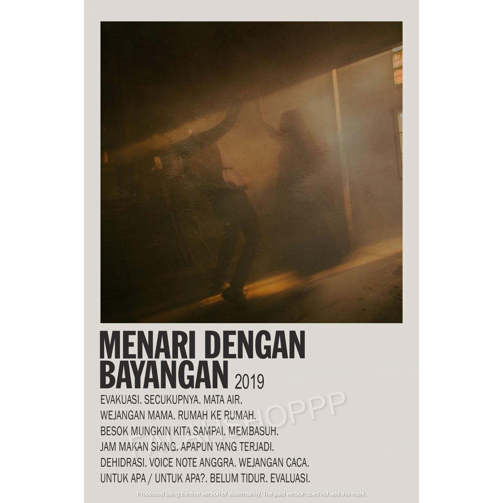 Jual Poster Album Menari Dengan Bayangan - Hindia | Shopee Indonesia