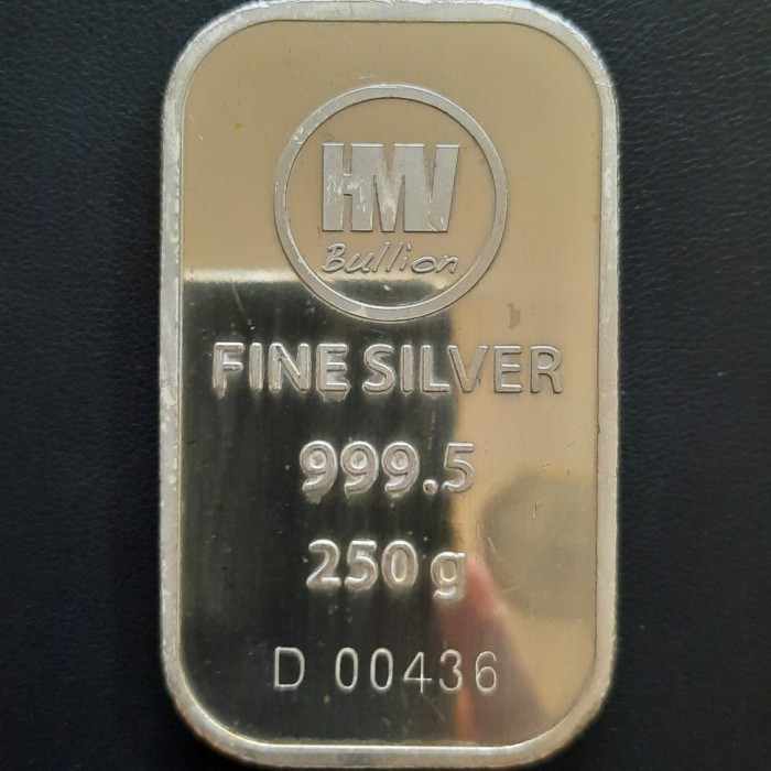 Jual Logam Mulia Perak Batangan Murni 250 Gram HMV Antam Asli Tanpa ...