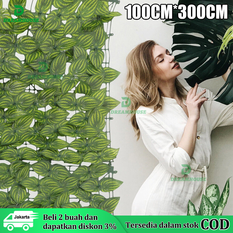Jual DAUN RAMBAT IVY SATU SET GULUNG 3X1m Daun Semangka DAUN ARTIFISIAL ...