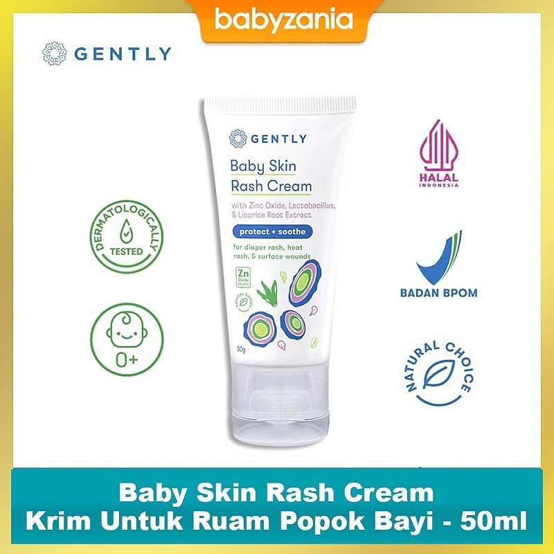 Jual Gently Baby Skin Rash Cream Krim Untuk Ruam Popok Bayi - 50 ml ...