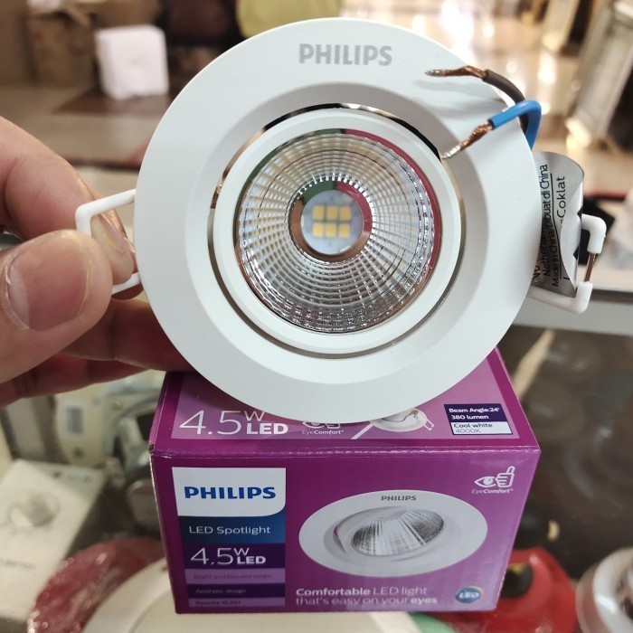 Jual Lampu Philips LED Kyanite SL201 SpotLight 4.5 Watt 070 WH ID ...