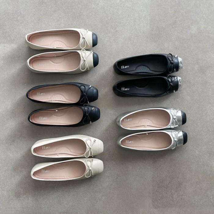 Jual Blow BLNW 0102 Ayla Flats Shoes Wanita Sepatu Hitam Balet Women ...