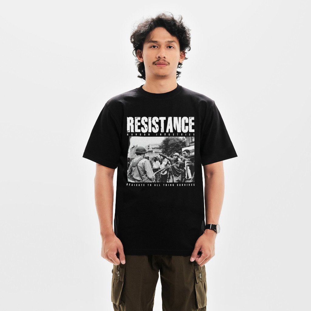 Jual Hanoon Industries – T-Shirt Kaos Black Resistance | Shopee Indonesia