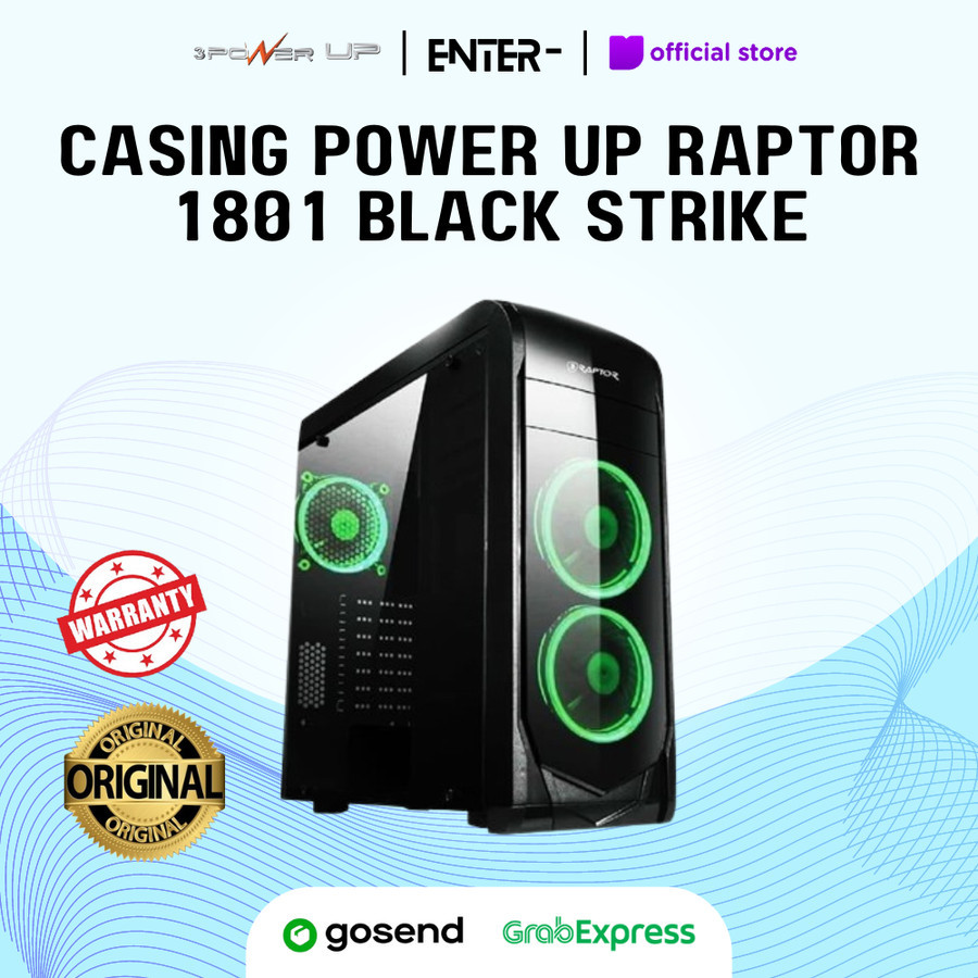 Jual CASING POWER UP RAPTOR 1801 BLACK STRIKE | Shopee Indonesia