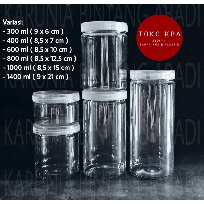 Jual Toples tabung Silinder plastik 300 ml | 400 ml | 600 ml | 800 ml | 1000 ml | 1400 ml ...
