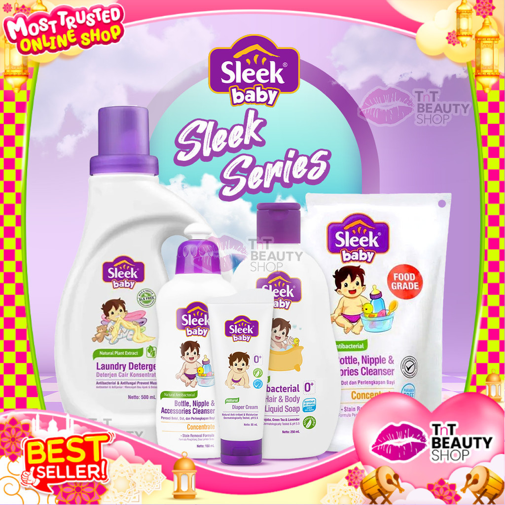 Jual Sleek Baby Series Sleek Nipple Baby Accessories Cleanser Diaper ...