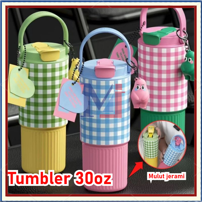 Jual 【COD】Botol Minum 900ml Thermos Aesthetic Handle Botol Minum ...