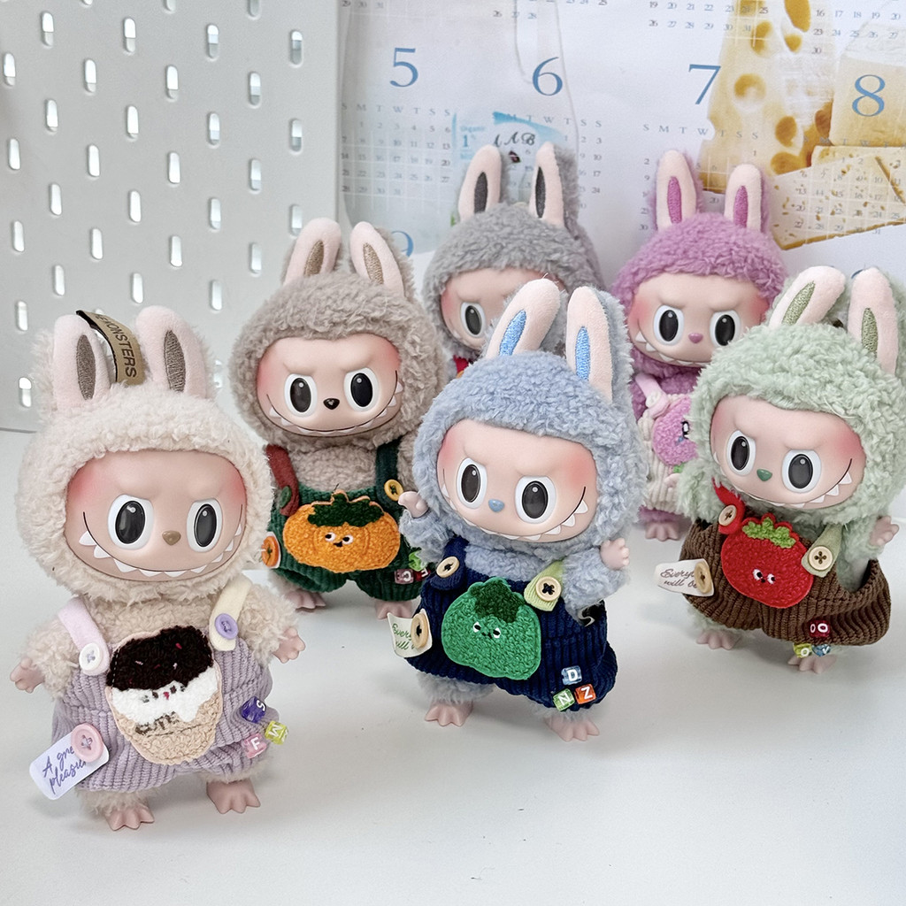 Jual Labubu clothing 17cm mini plush Doll Clothes Outfit Accessories ...