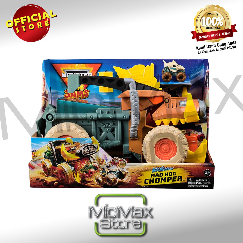 Jual Monster Jam Mini Jams Megalodon Mad Hog Chomper 6071776 | Shopee ...