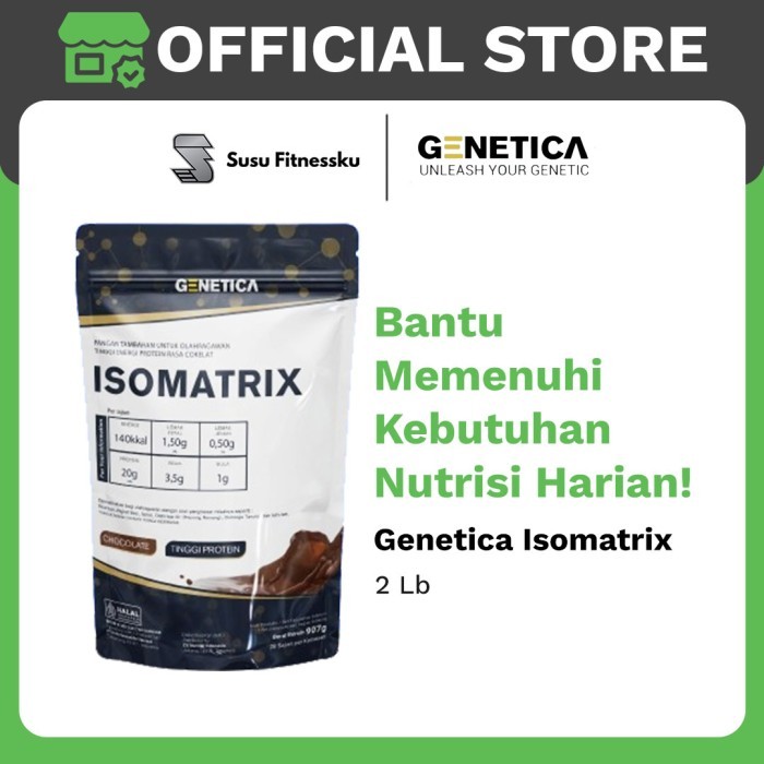 Jual Genetica Isomatrix 2 Lbs Whey Protein Isolate Matrix - CHOCOLATE ...