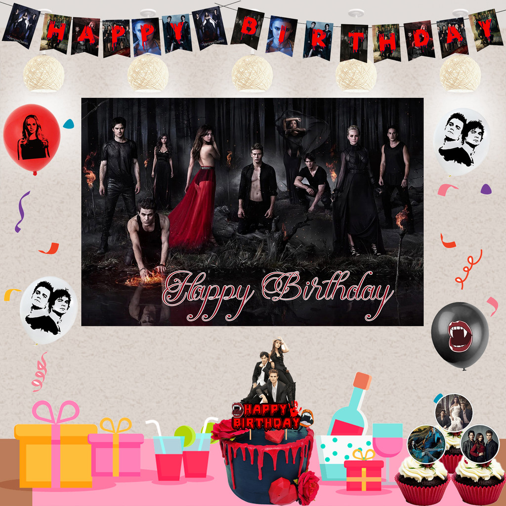 Jual The Vampireing Diaries Theme Birthday Party Decoration Supplie ...