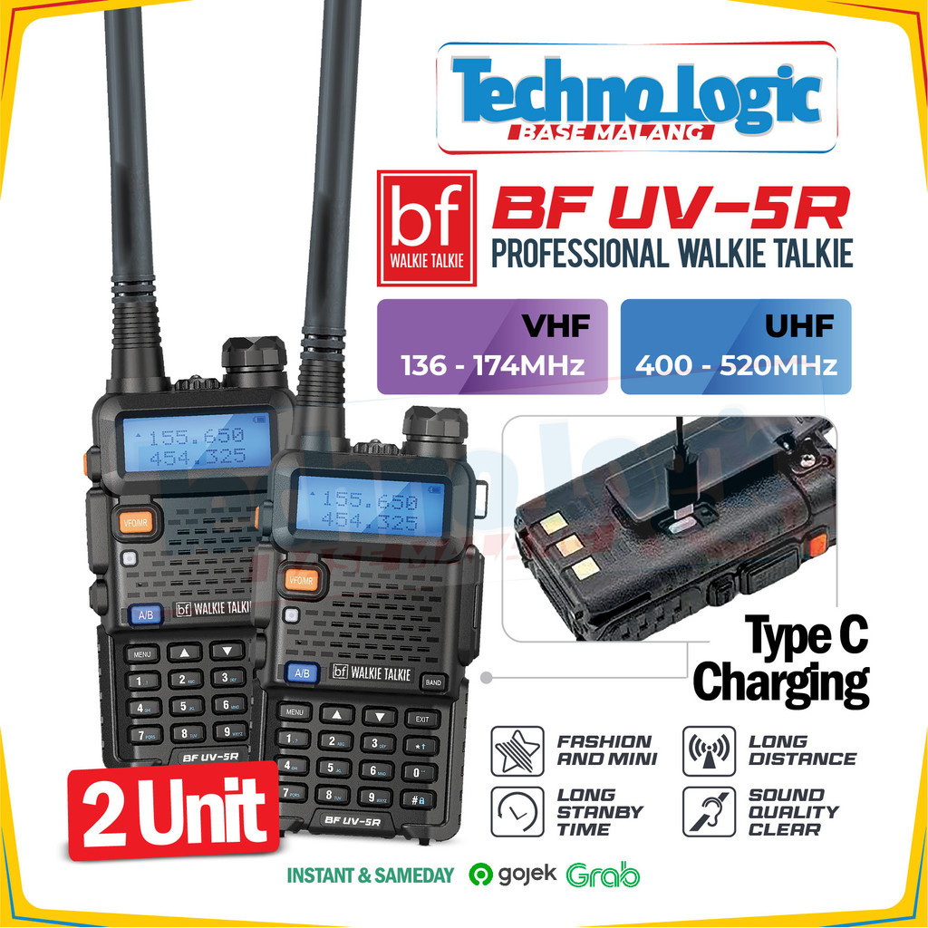 Jual Walkie Talkie HT Handy Talkie UV5R/UV-5R Radio HT Komunikasi - Hitam GARANSI ORIGINAL ...