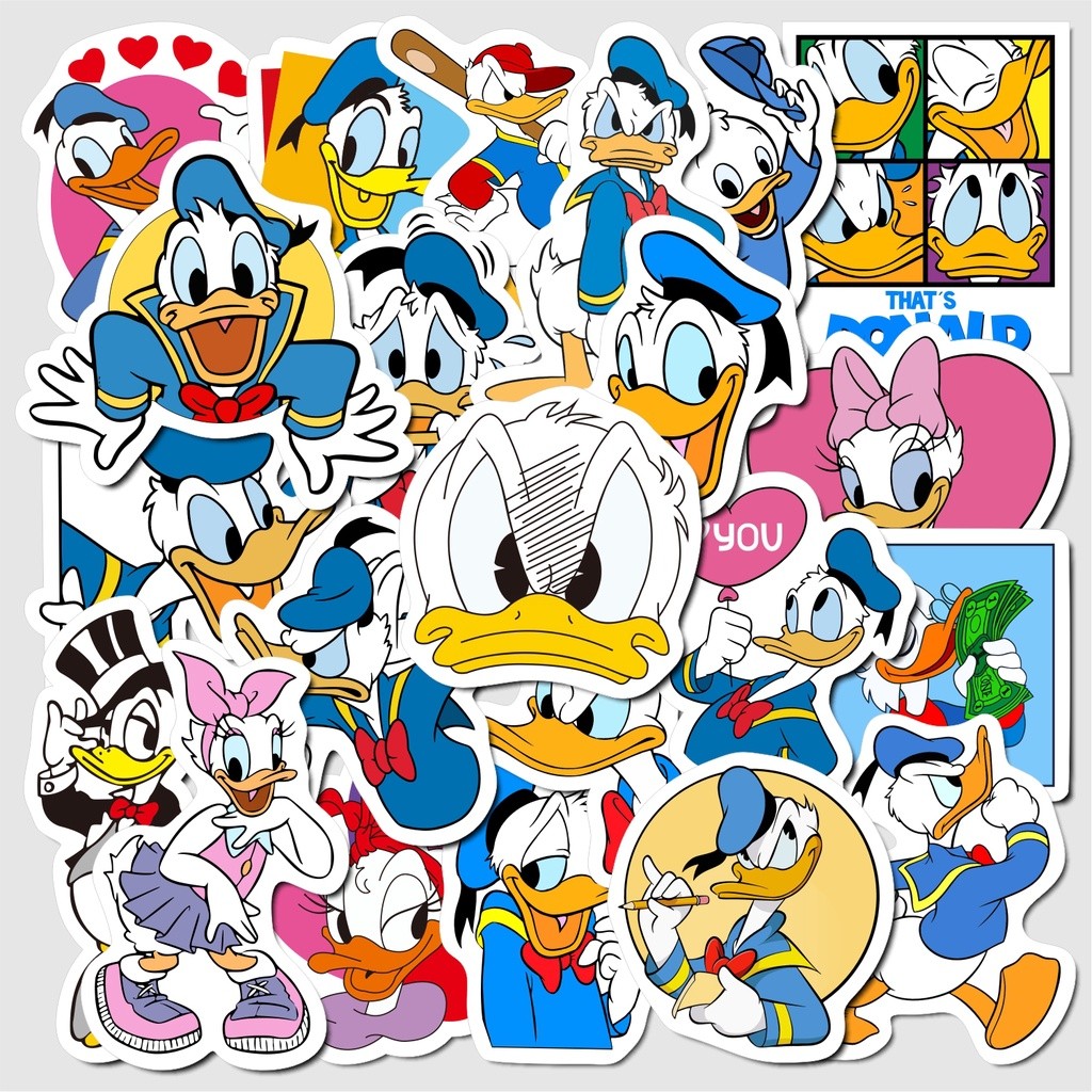 Jual Stiker Pack Donald Duck Aesthetic Paper Waterproof Dekor Sticker ...